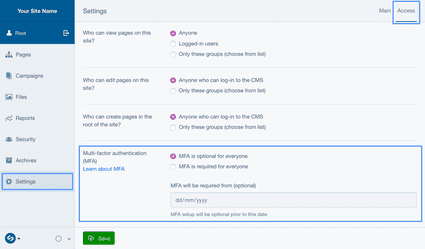 Configuring MFA for your site | Silverstripe CMS Documentation